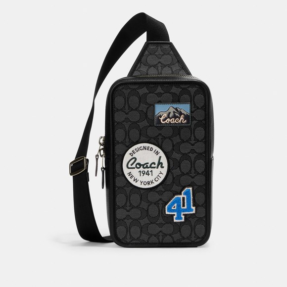 Coach | Bags | Nwt Coach Outlet Sullivan Pack In Signature Jacquard With Ski Patches | Poshmark